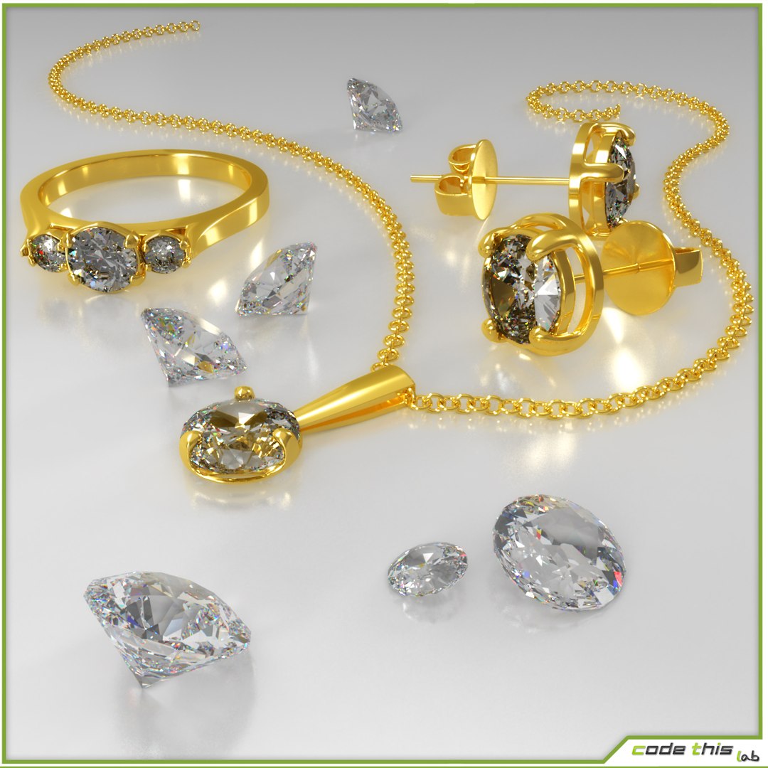 3d Jewels Diamonds