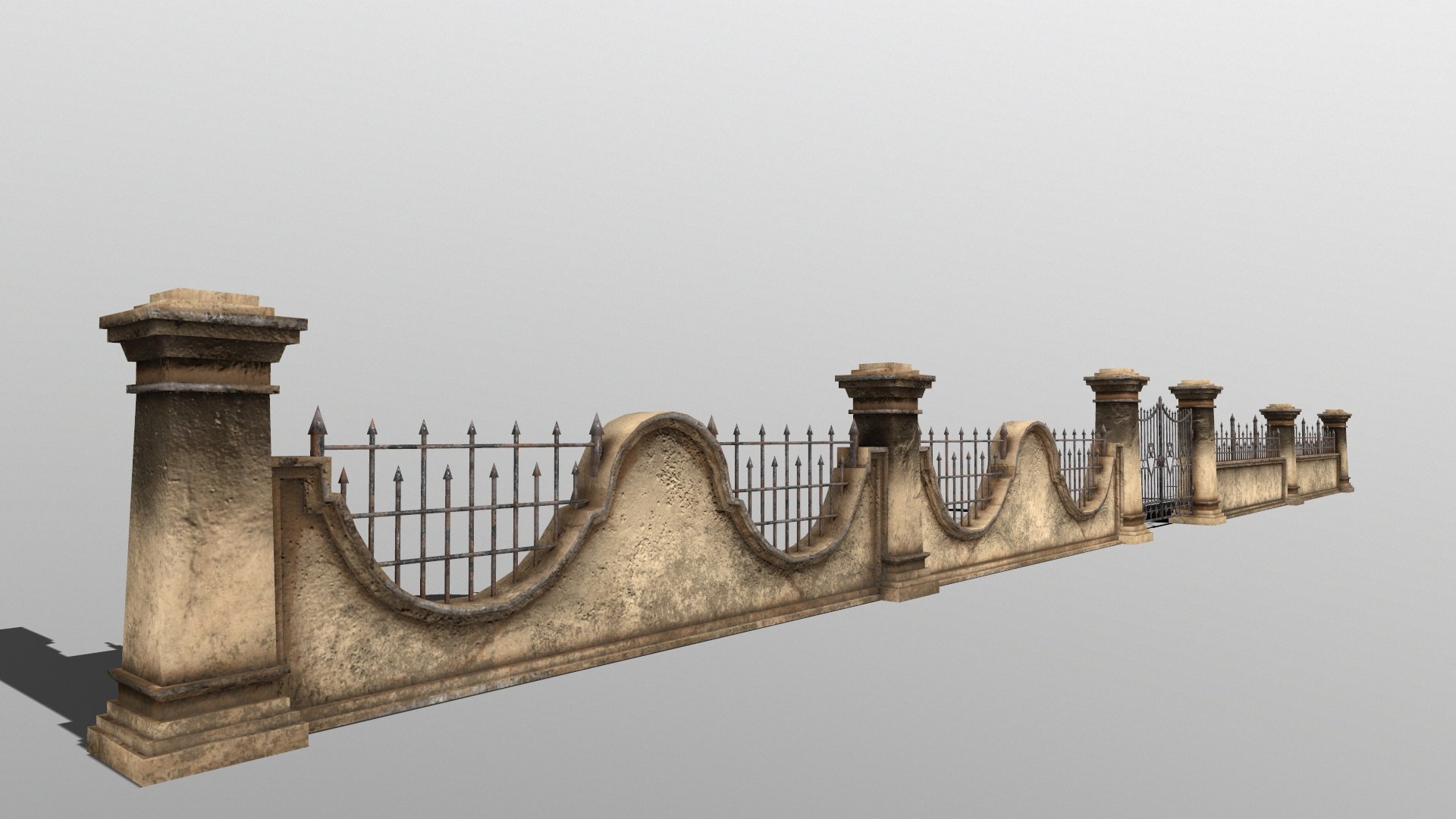 Gate Wall 3D Model - TurboSquid 1299939
