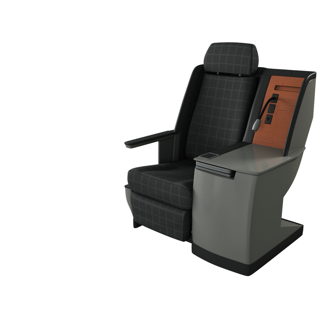 3d Model Class Airplane Seat Rigged