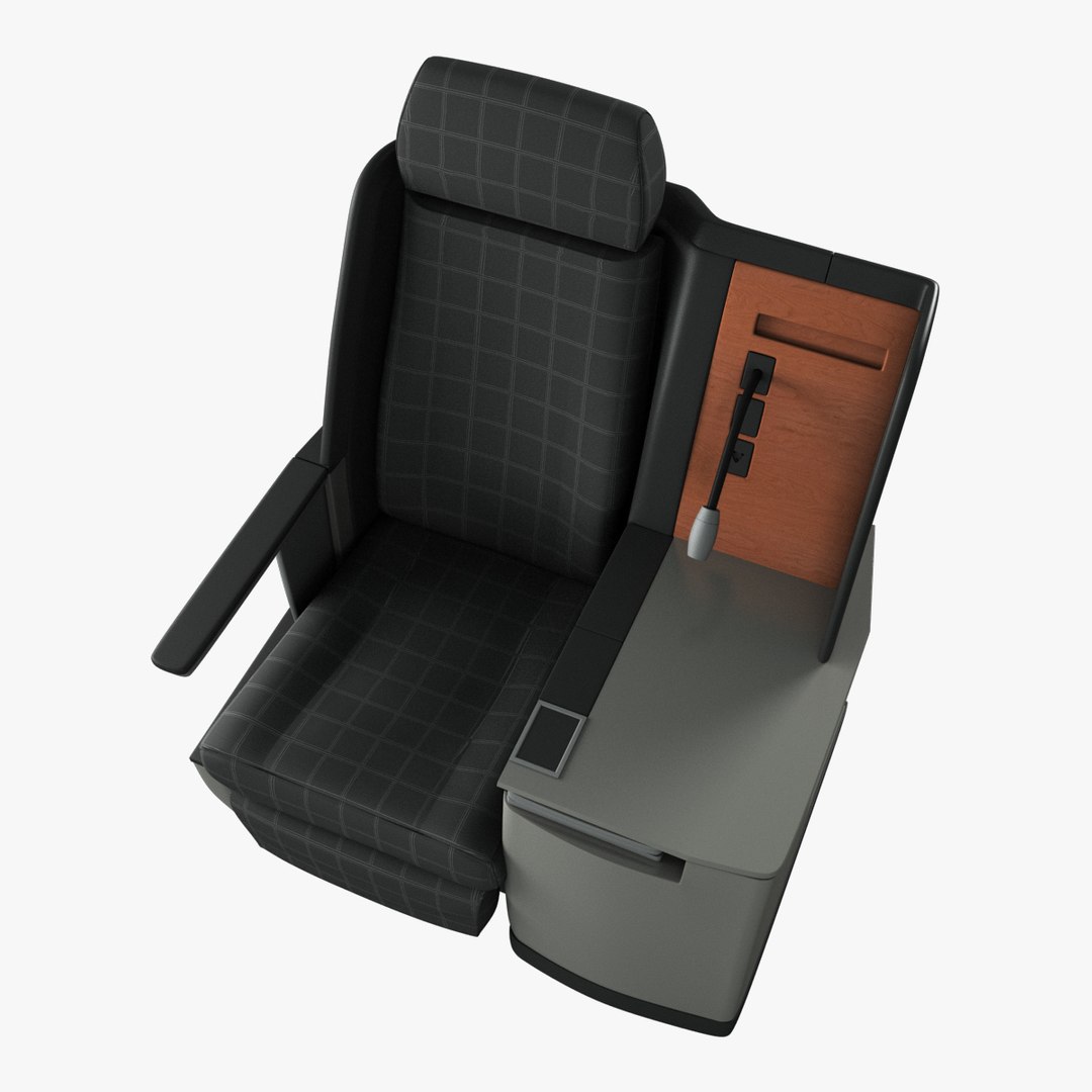 3d Model Class Airplane Seat Rigged