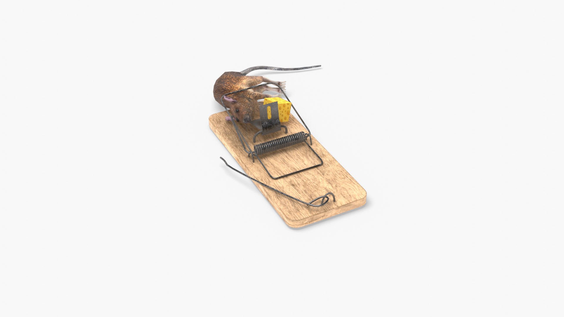 3D Mousetrap With Mouse Model - TurboSquid 2311465