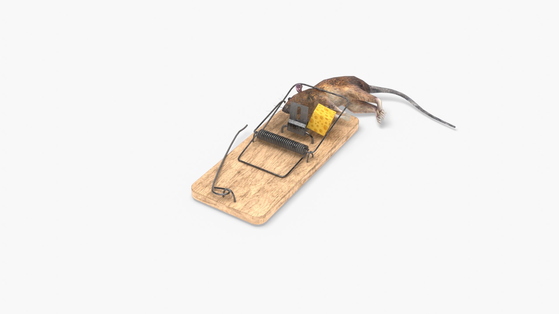 3D Mousetrap With Mouse Model - TurboSquid 2311465
