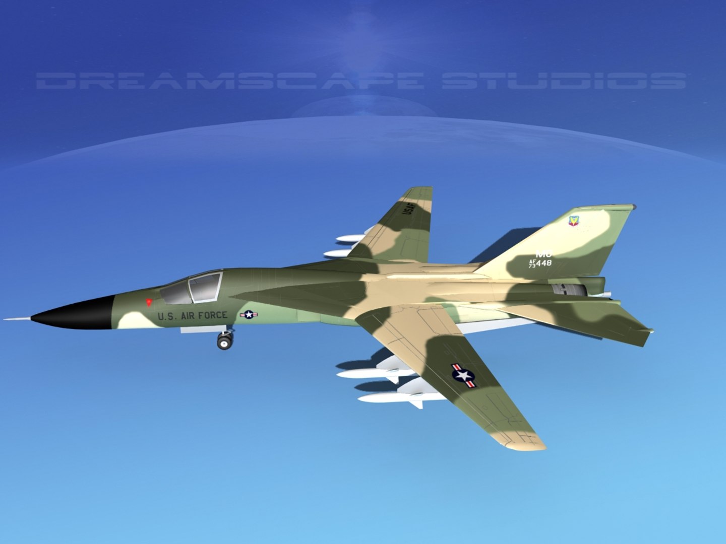 3d Model General F-111 Aardvark Bomber