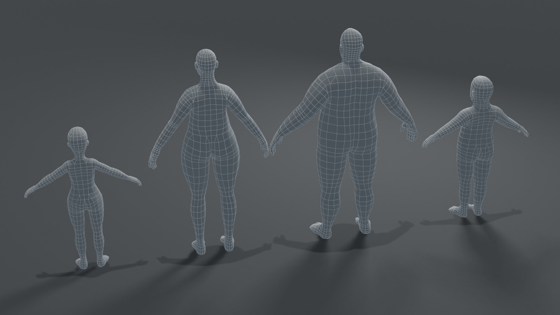 3D Fat Human Body Base Mesh - TurboSquid 1532979