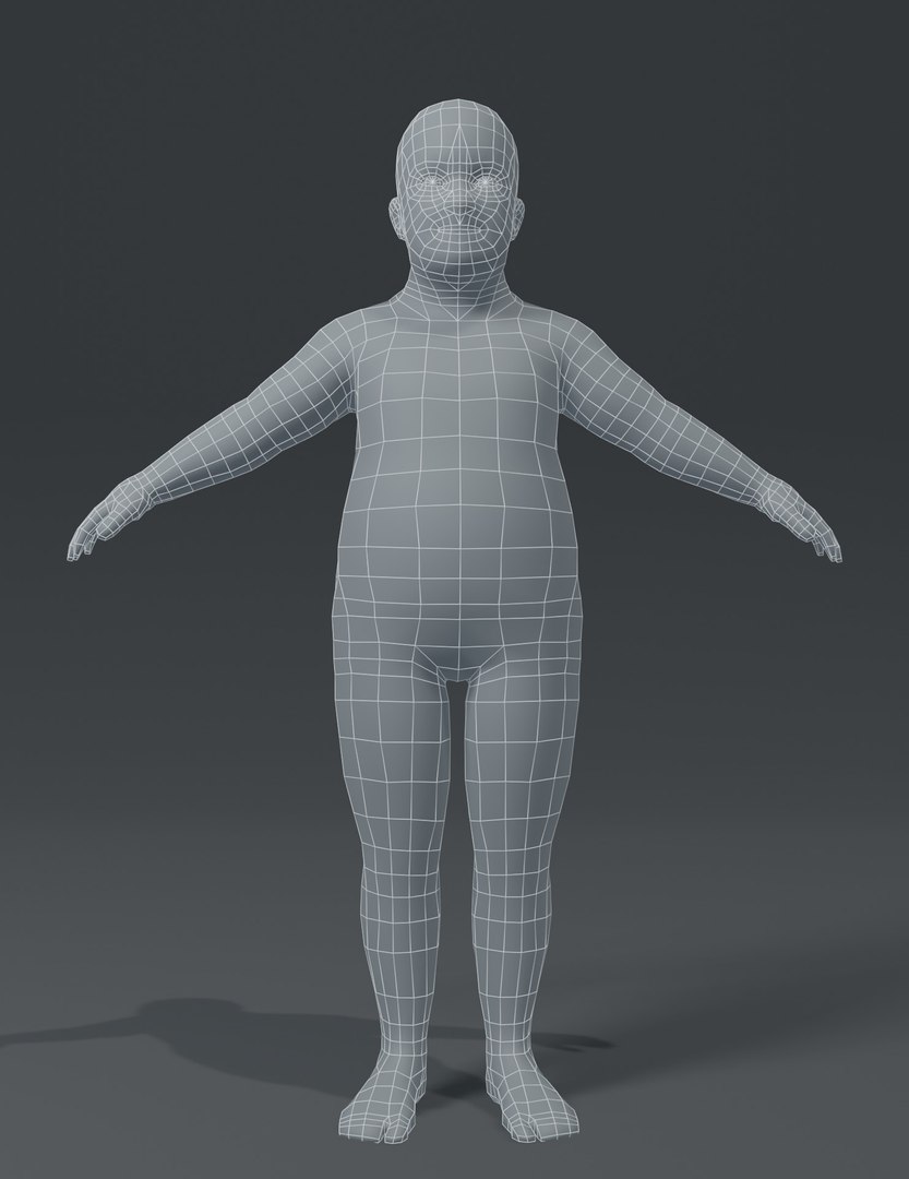 3D Fat Human Body Base Mesh - TurboSquid 1532979