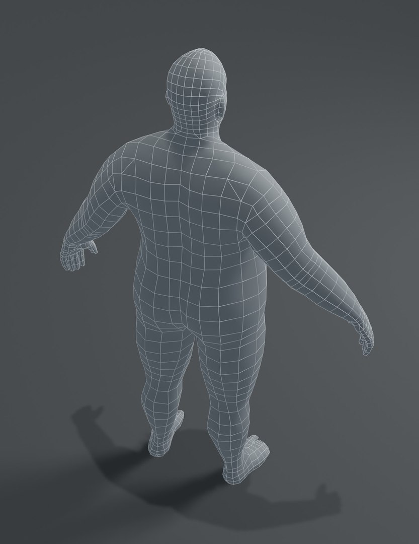 3D Fat Human Body Base Mesh - TurboSquid 1532979