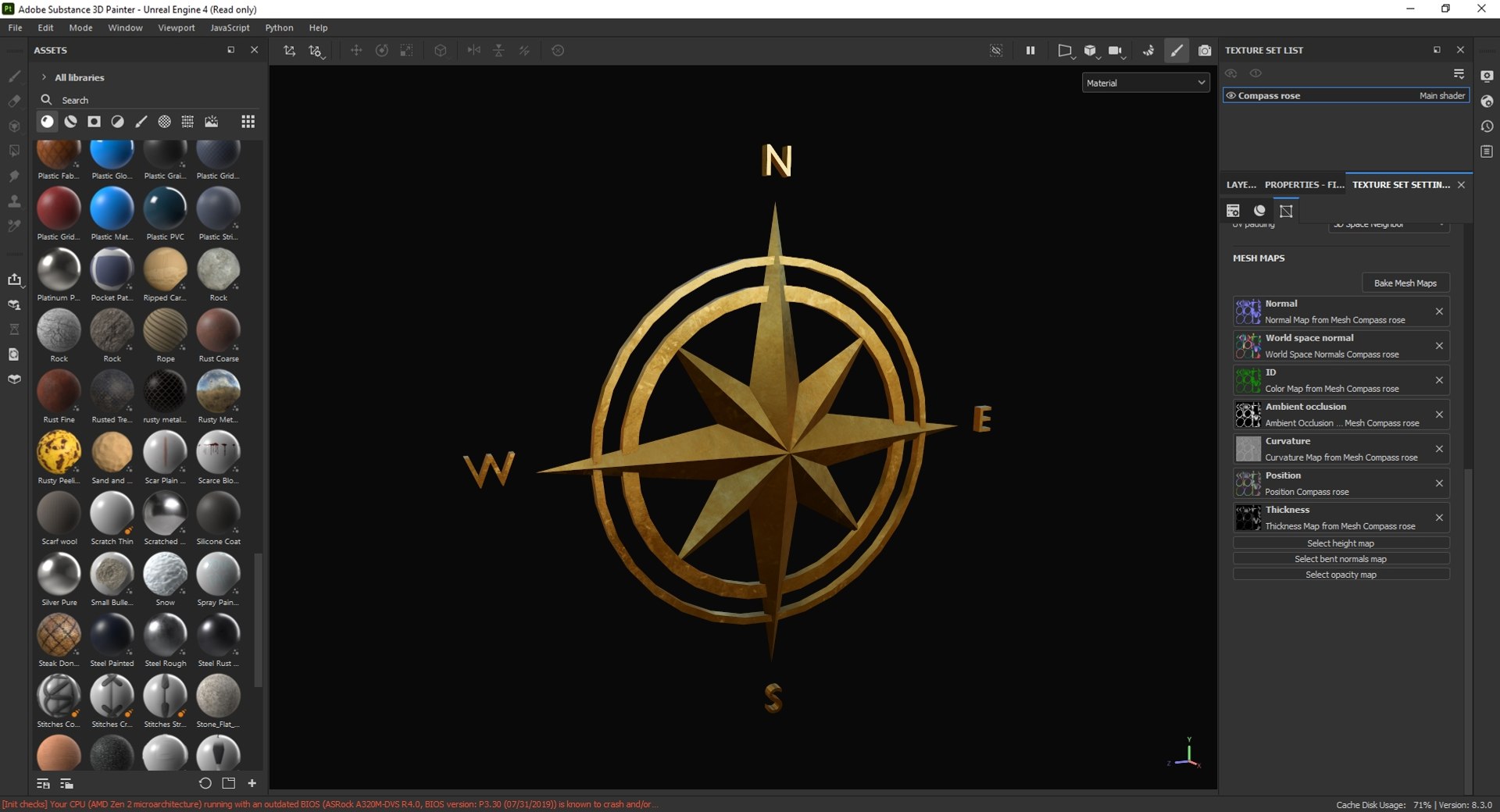 3D Compass Rose - TurboSquid 2132297