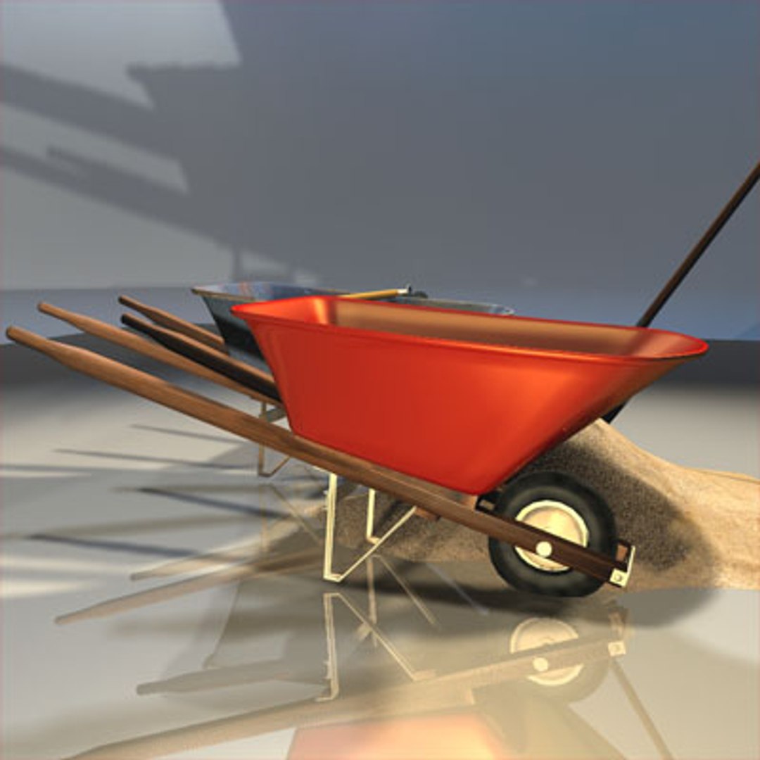 mason wheelbarrow 01 wheel 3d model
