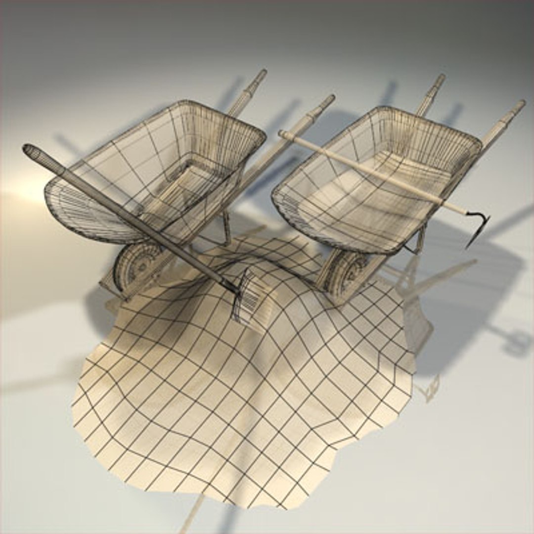 mason wheelbarrow 01 wheel 3d model