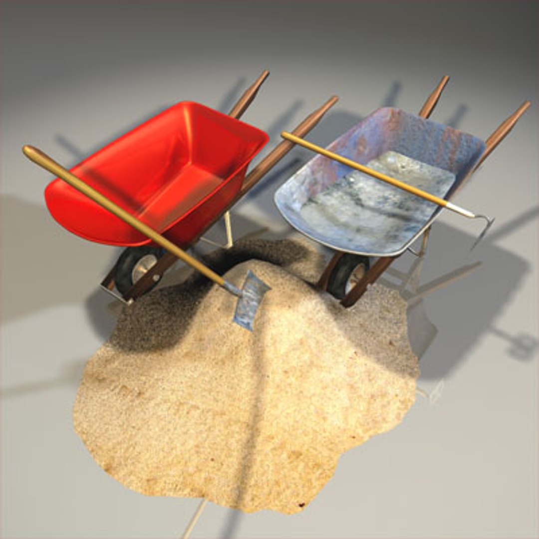 mason wheelbarrow 01 wheel 3d model