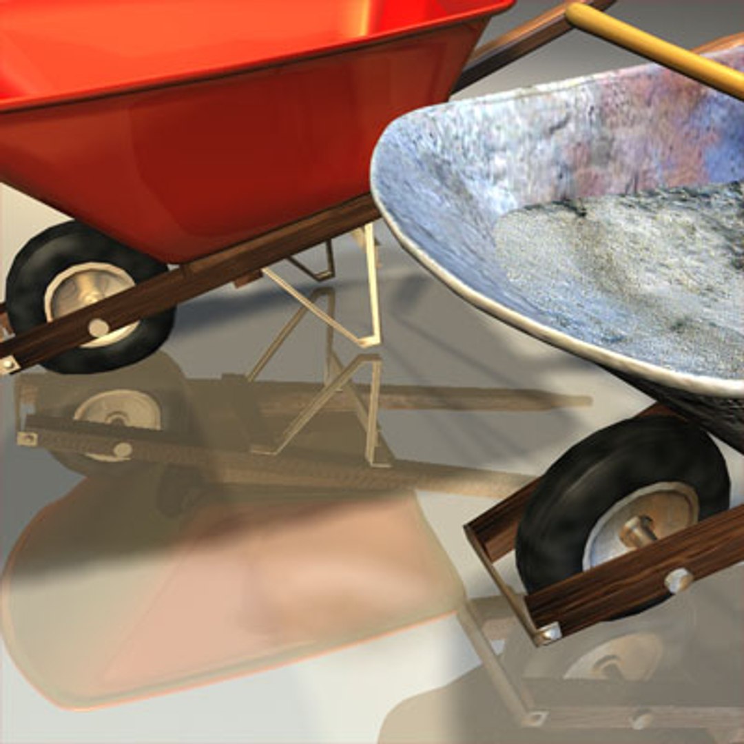 mason wheelbarrow 01 wheel 3d model