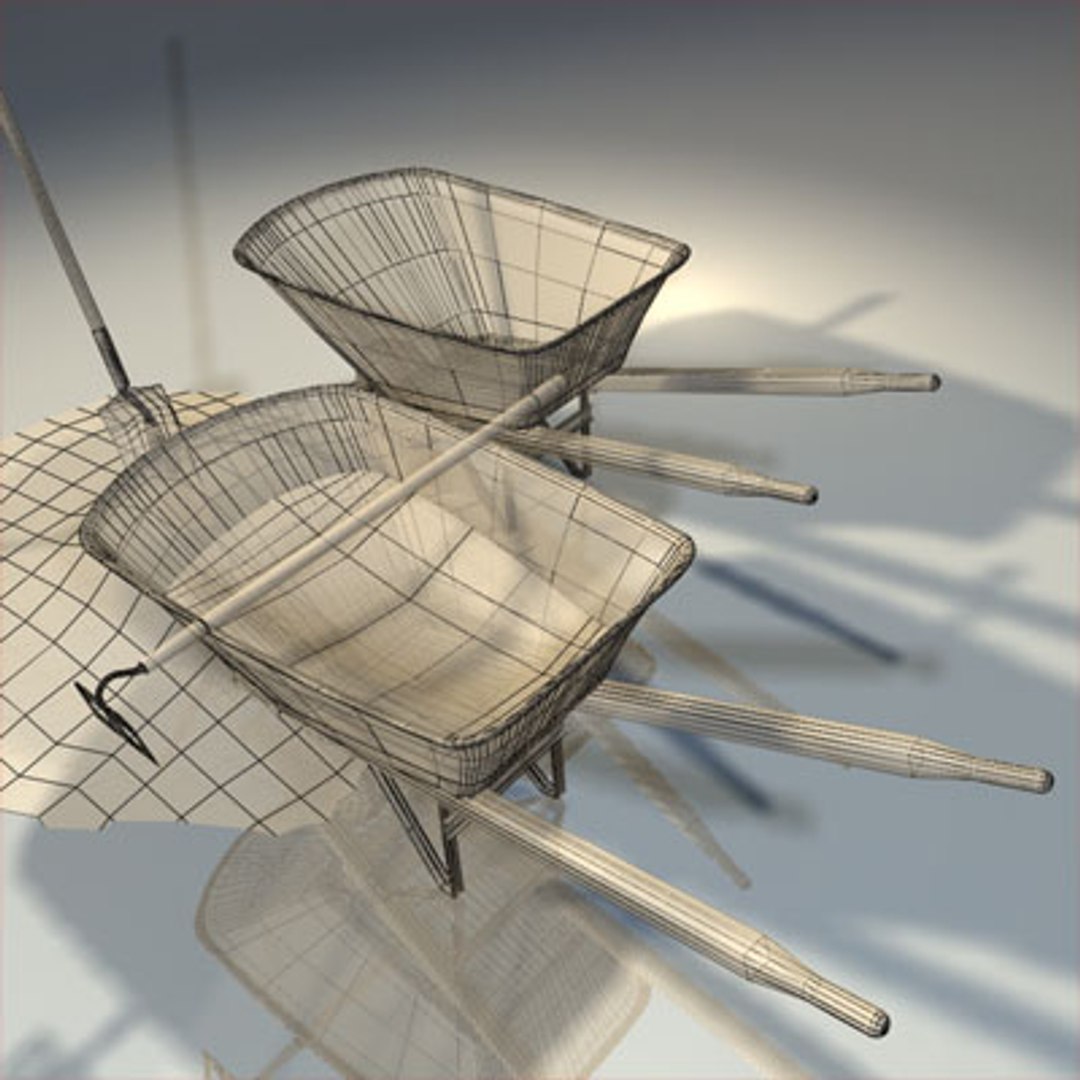 mason wheelbarrow 01 wheel 3d model
