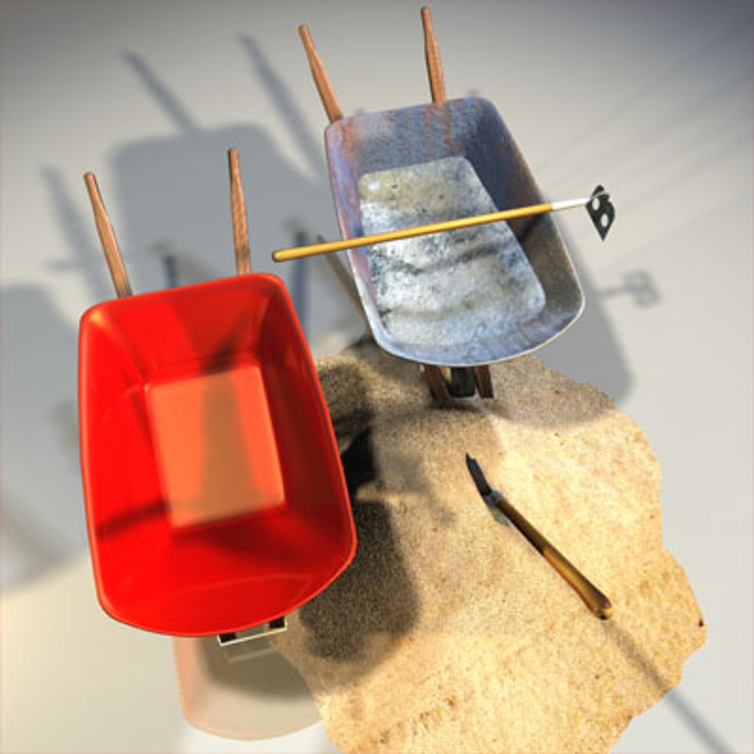 mason wheelbarrow 01 wheel 3d model