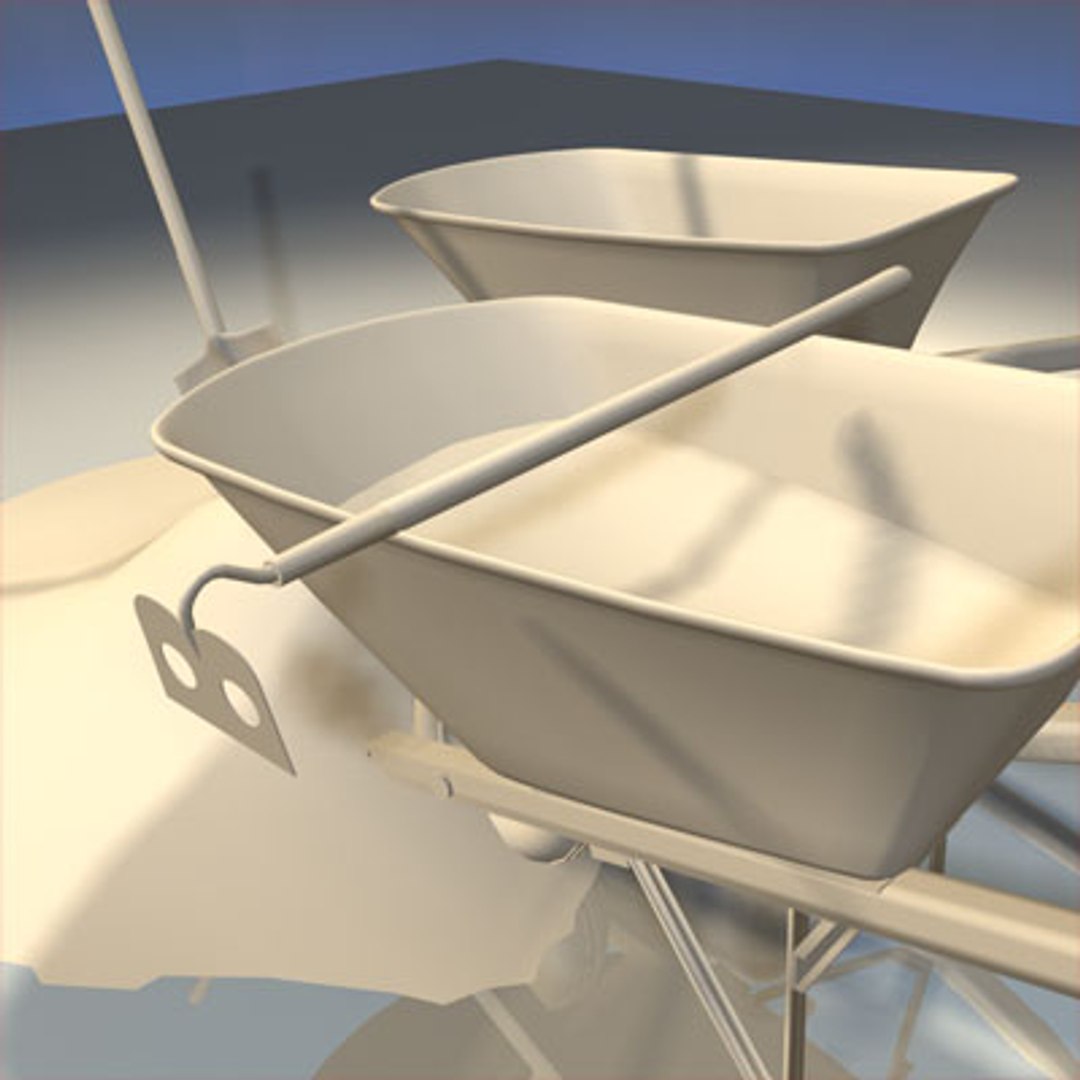 mason wheelbarrow 01 wheel 3d model