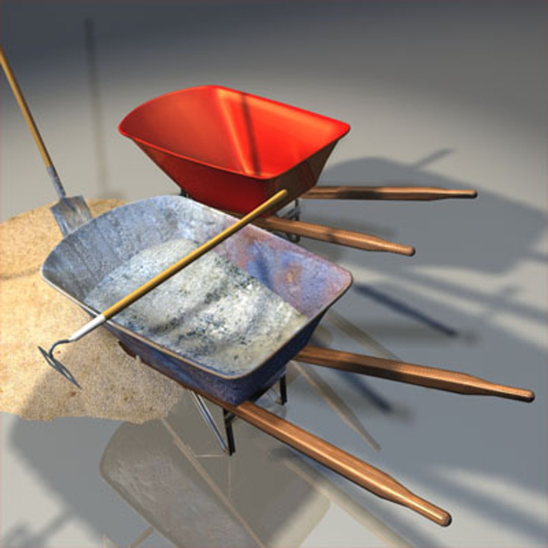 mason wheelbarrow 01 wheel 3d model