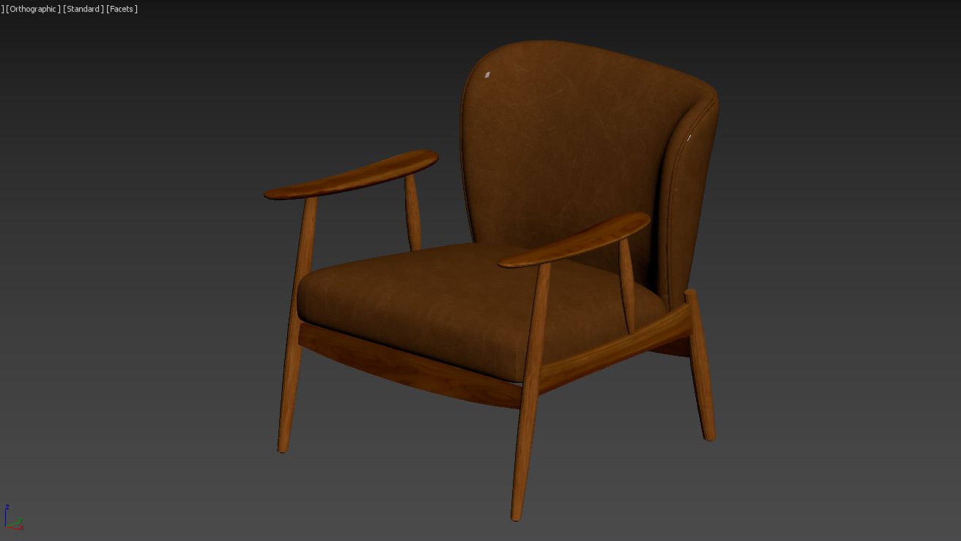 3D Troubadour Saddle Leather Wood Frame Chair by Cb2 - TurboSquid 2065327