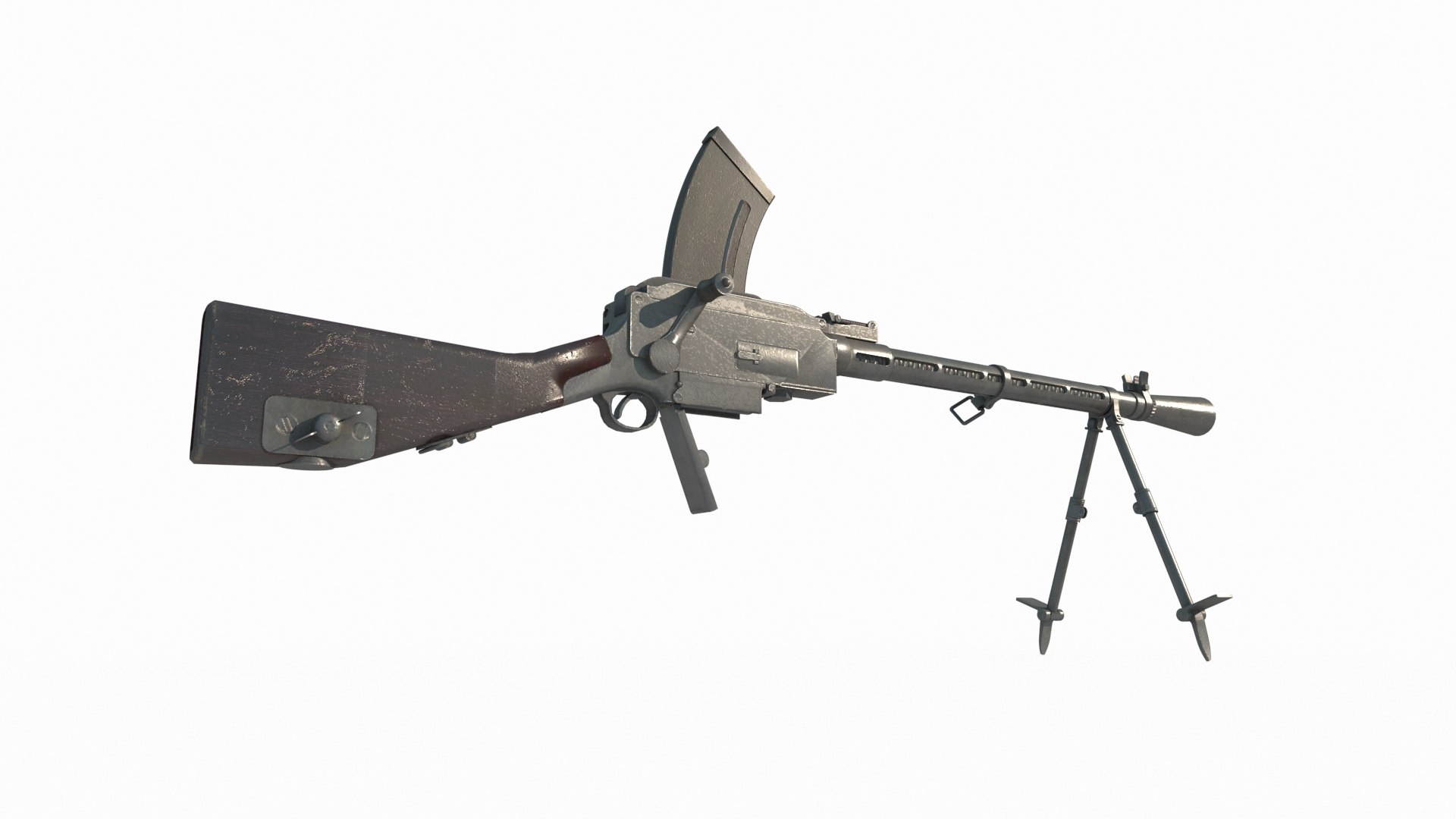 3D Old Style Weapon Machine Gun Model - TurboSquid 2195912