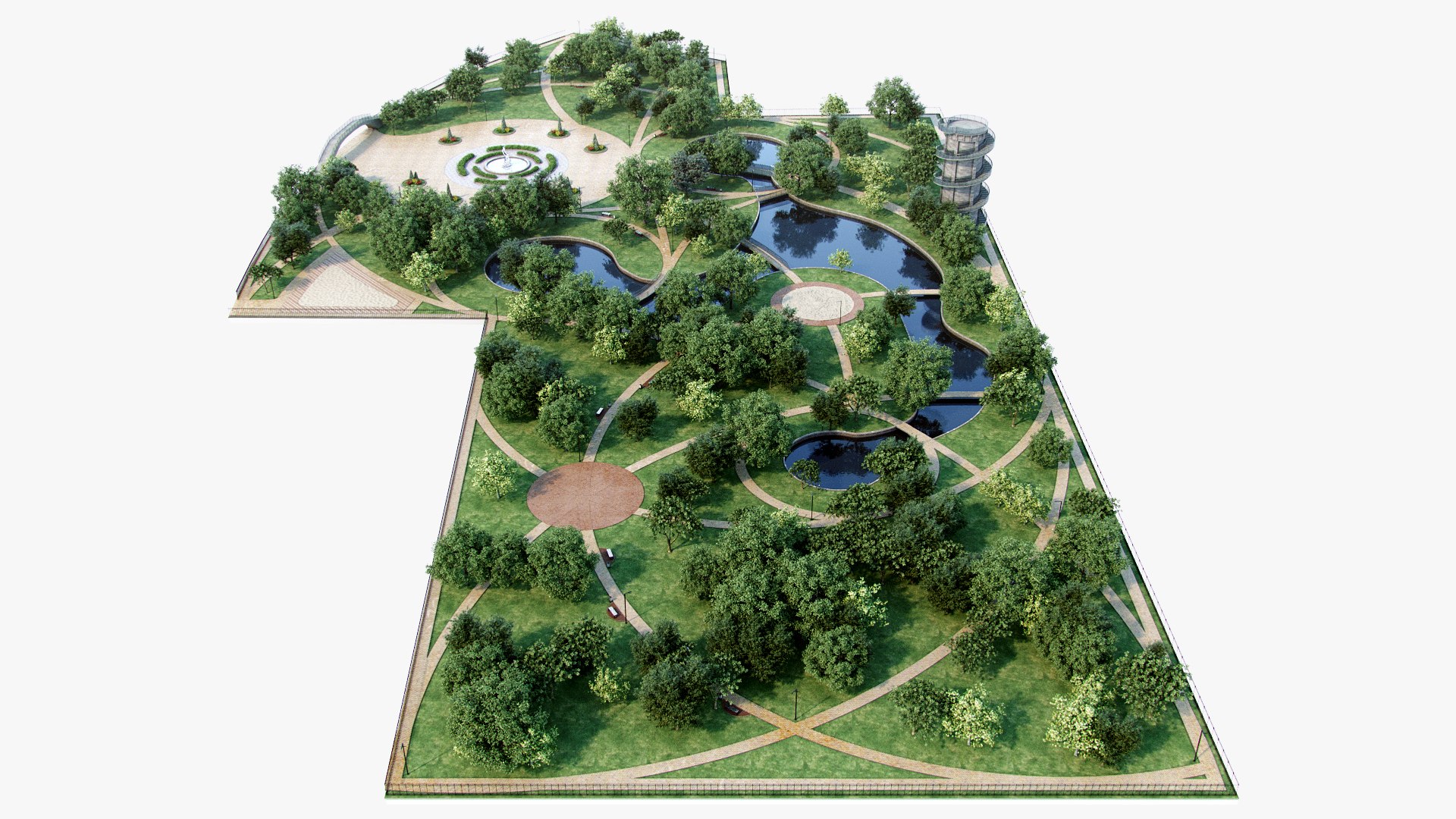 Landscape Park 3d Model