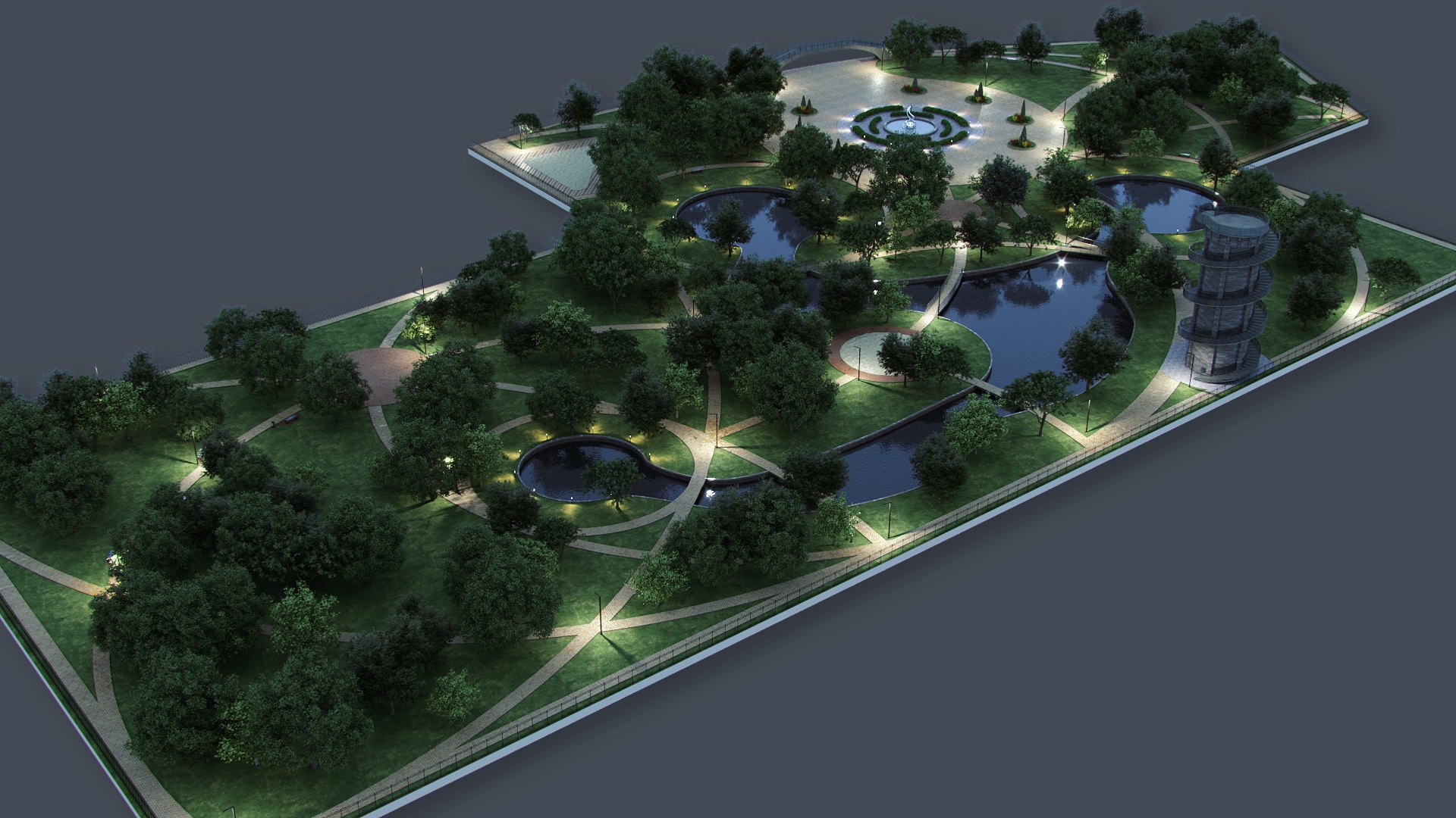 Landscape Park 3d Model
