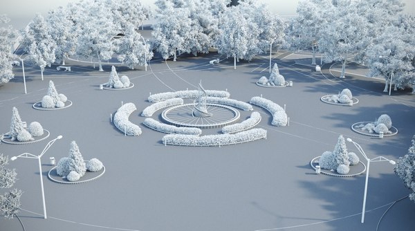landscape park 3d model