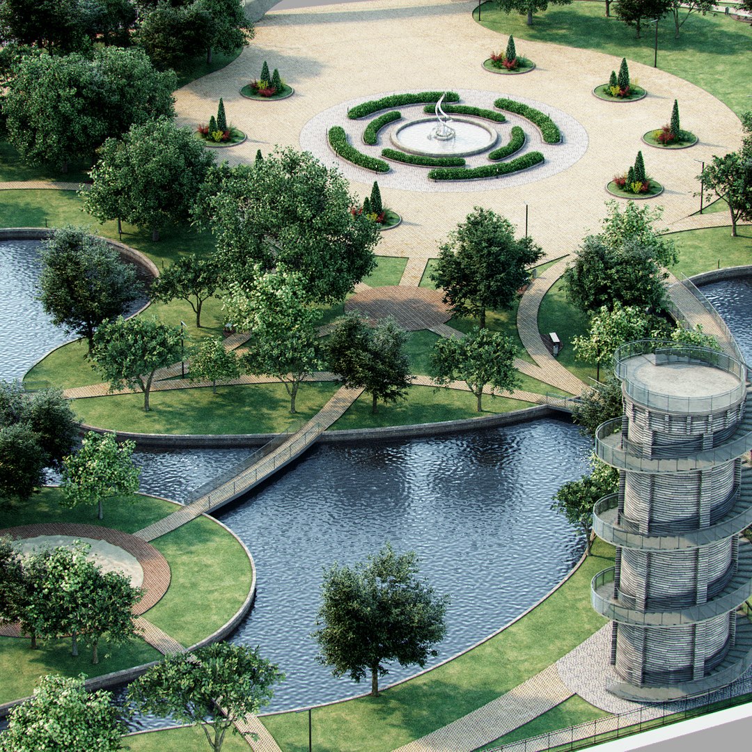 Landscape Park 3d Model