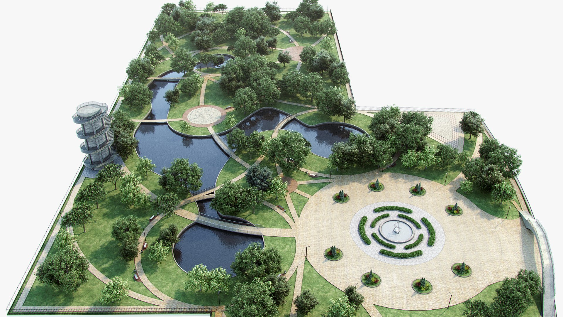 Landscape Park 3d Model