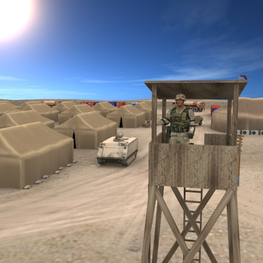 Military Camp 3d Model