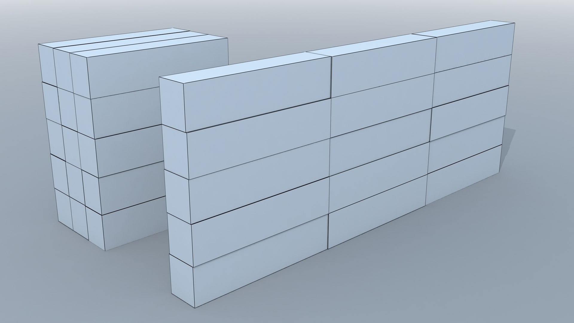 3d cargo shipping containers industrial model