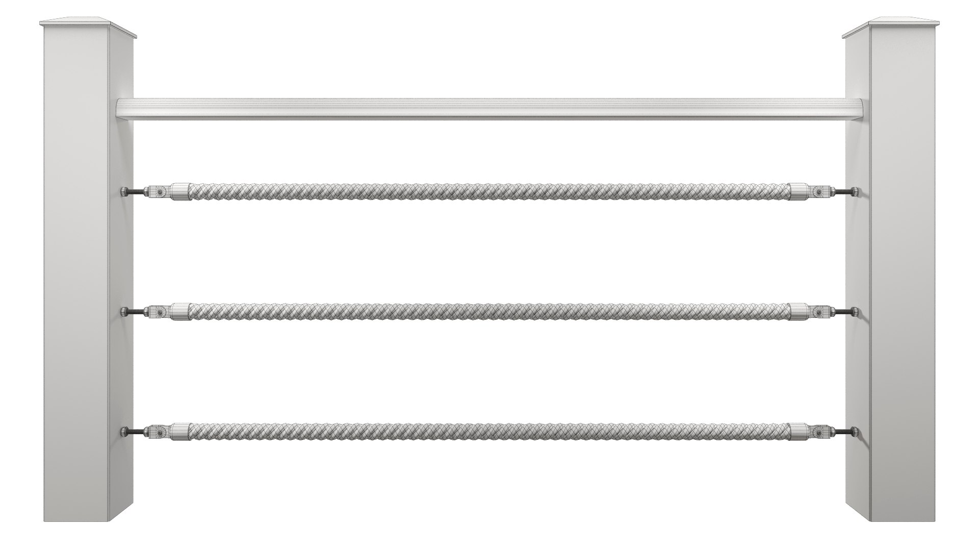 Rope railing 3D model - TurboSquid 1716301