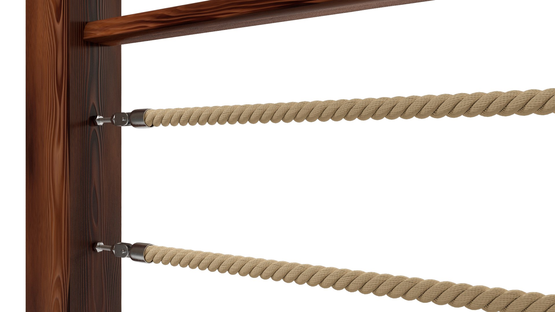 Rope railing 3D model - TurboSquid 1716301