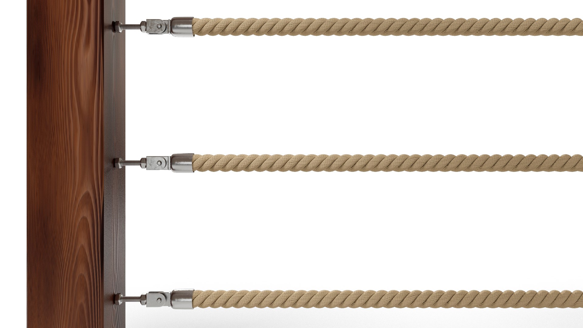 Rope railing 3D model - TurboSquid 1716301