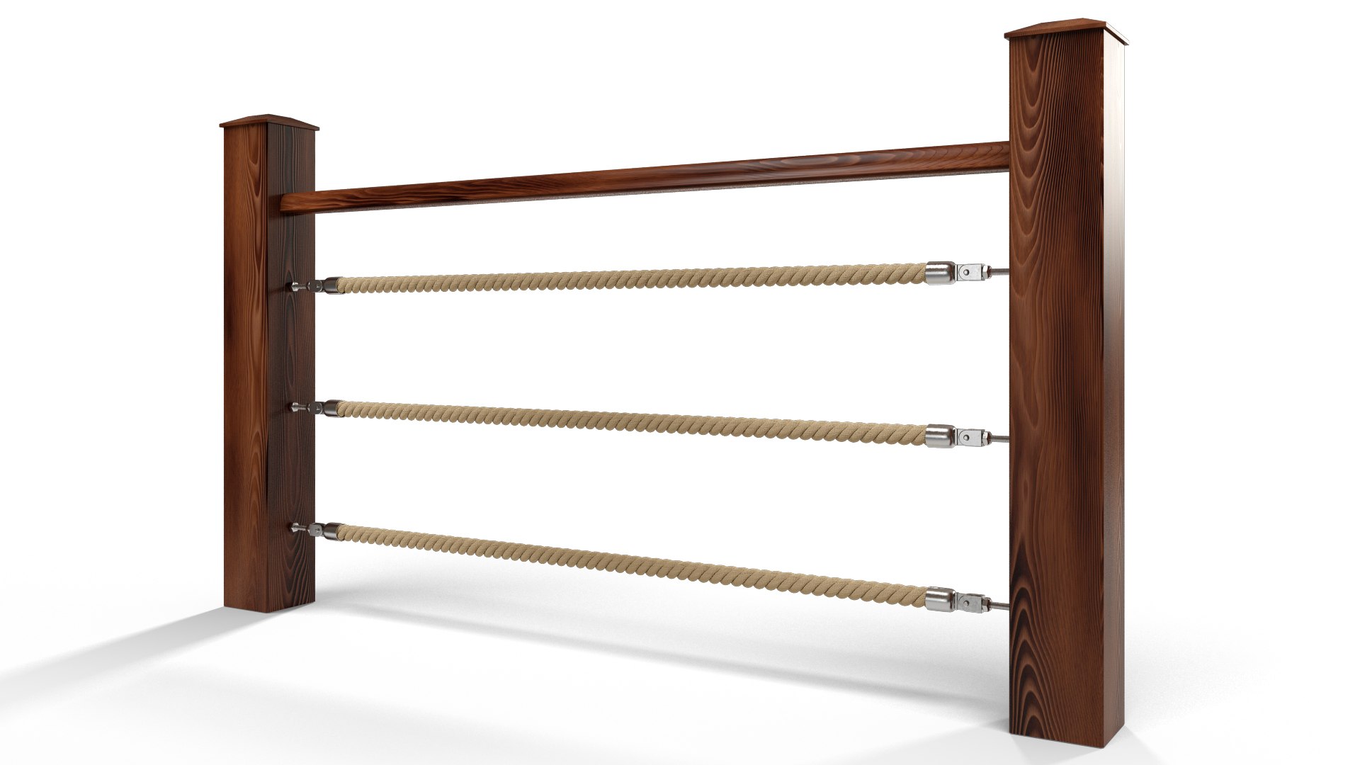 Rope railing 3D model - TurboSquid 1716301