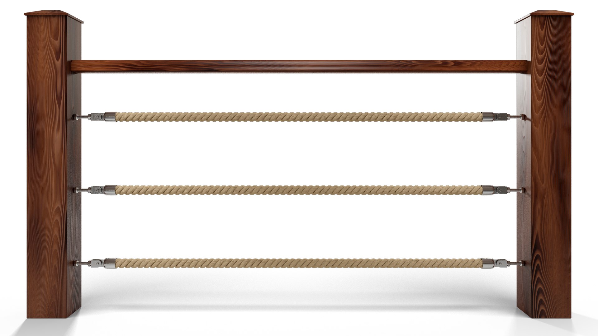 Rope railing 3D model - TurboSquid 1716301