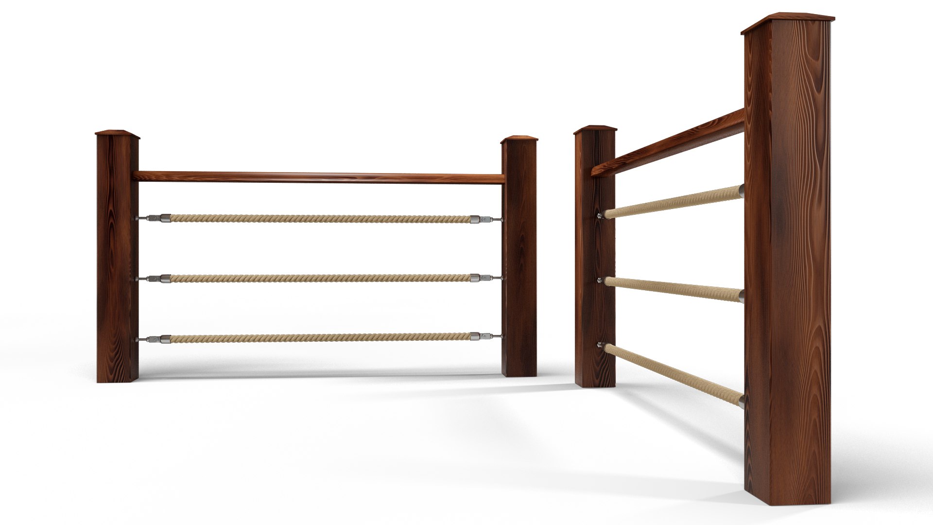 Rope railing 3D model - TurboSquid 1716301