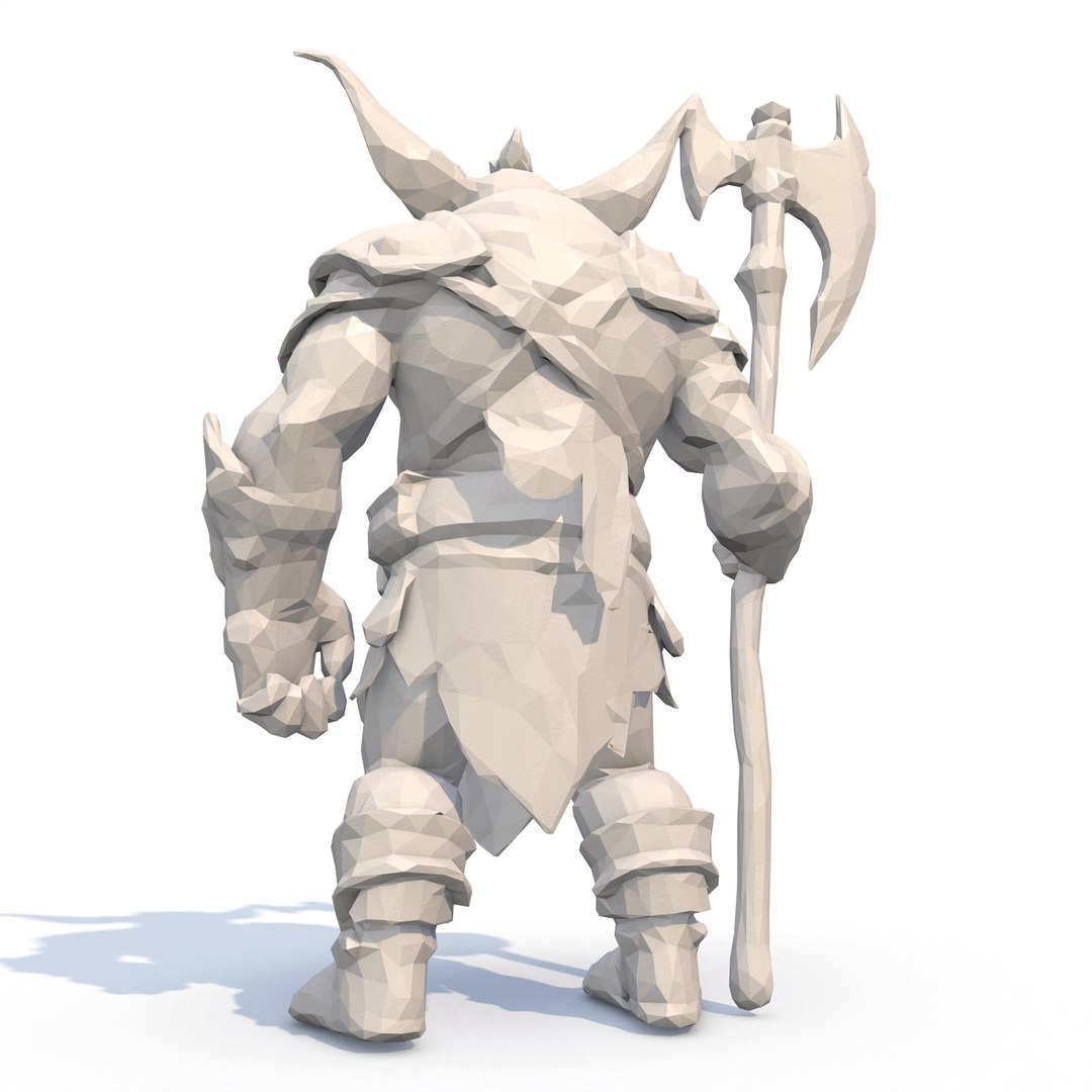 3D Muscular Goblin Warrior Low Poly Model - TurboSquid 2381943