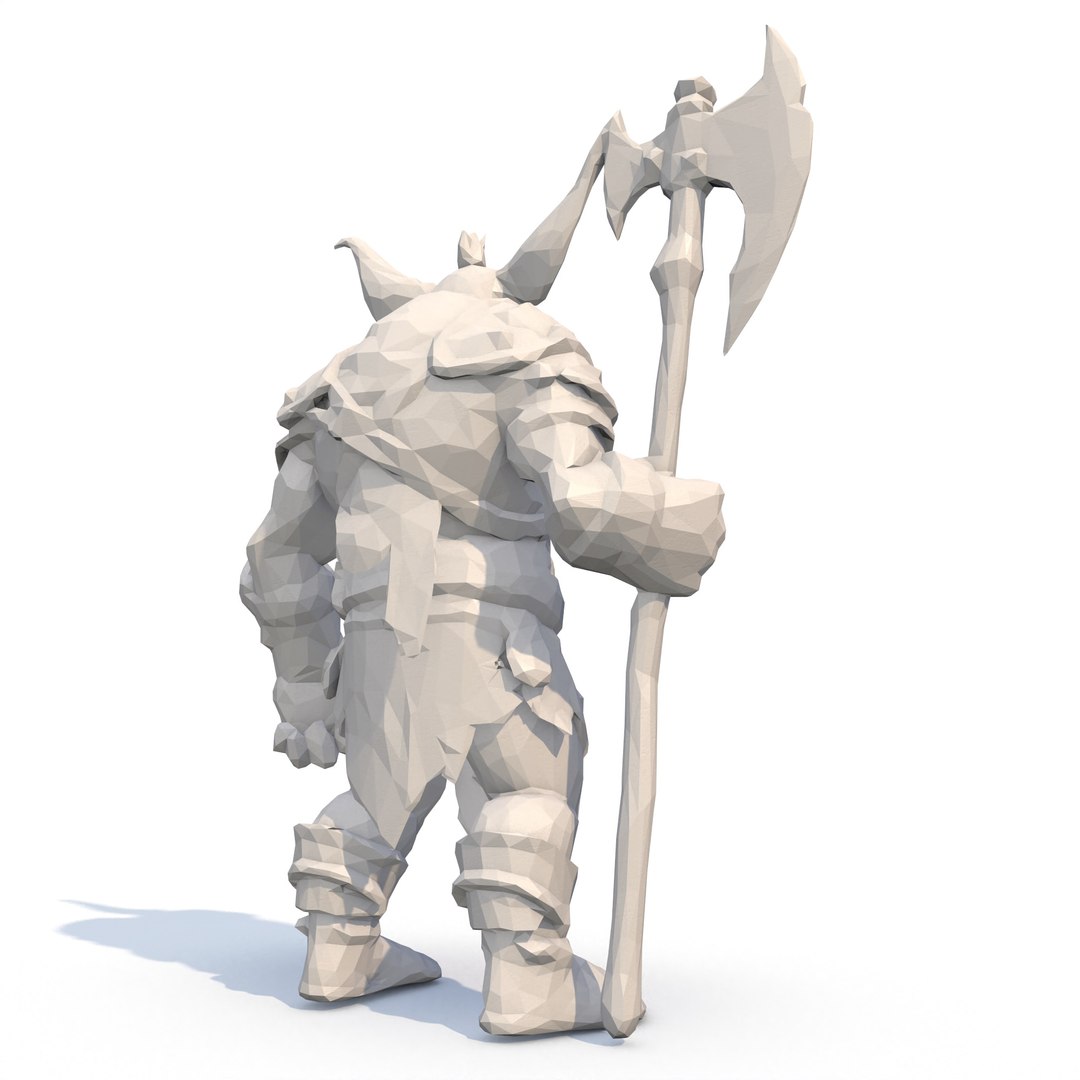 3D Muscular Goblin Warrior Low Poly Model - TurboSquid 2381943