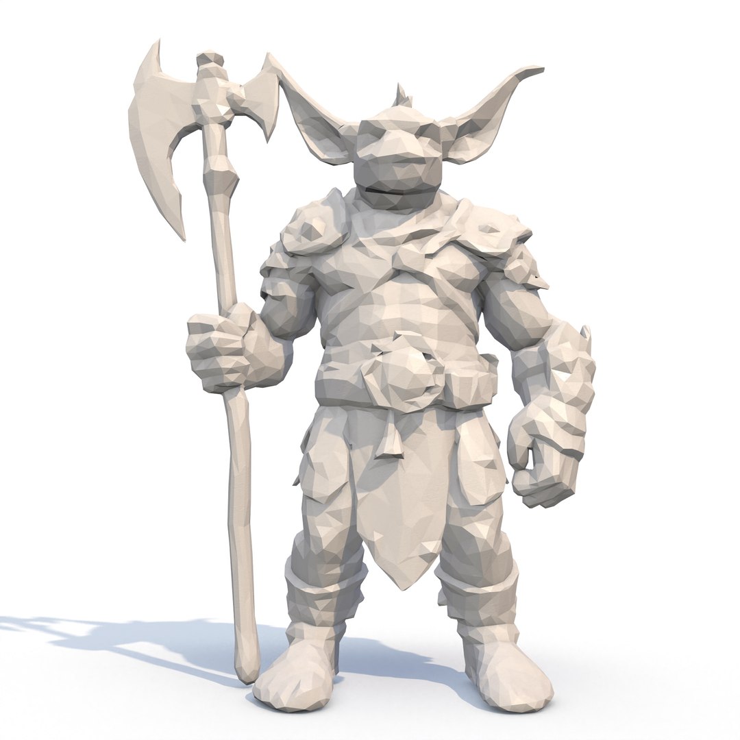 3D Muscular Goblin Warrior Low Poly Model - TurboSquid 2381943