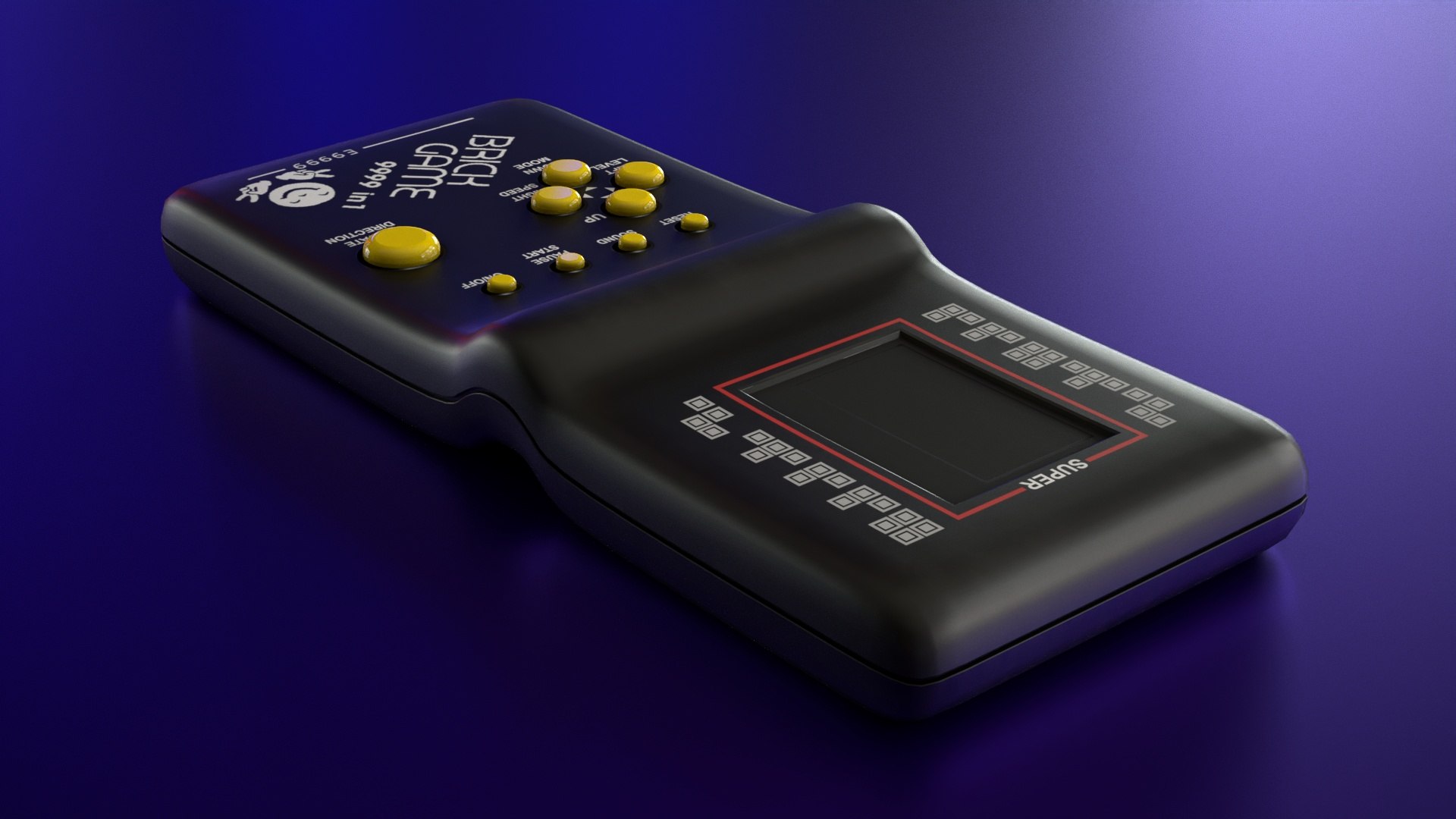 Handheld Tetris Brick Game 3D Model - TurboSquid 1994915