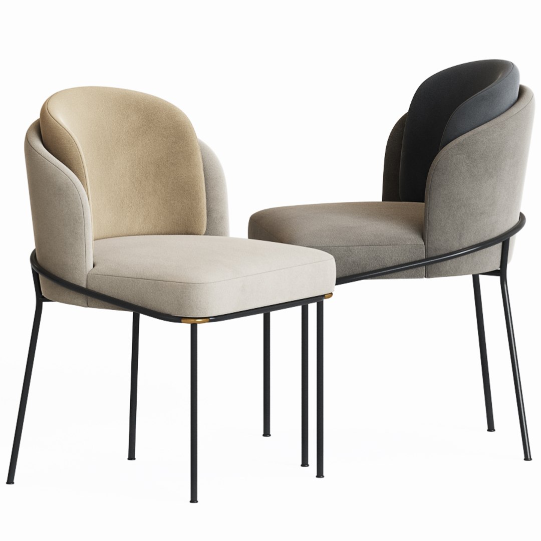 Cadeira de jantar Minotti Fil noir Modelo 3D - TurboSquid 1627750