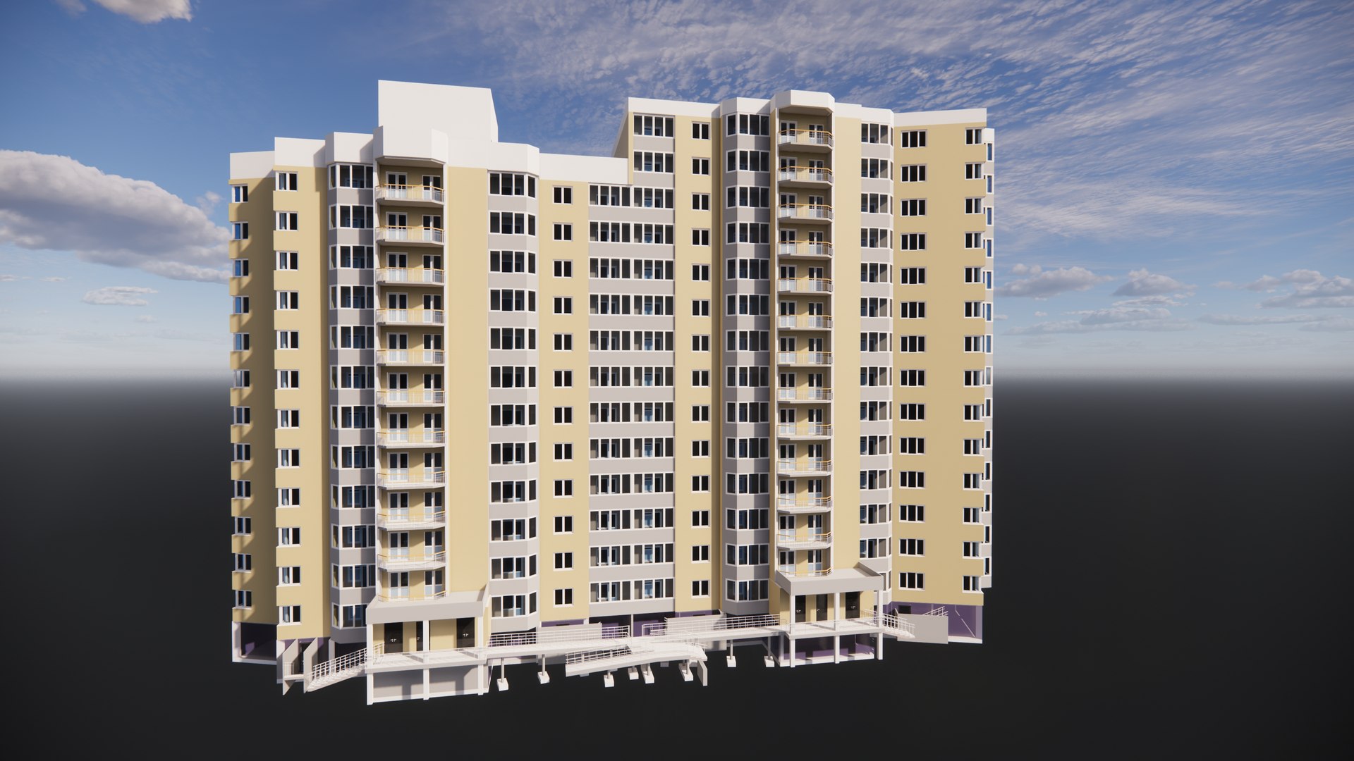 Multistory building model - TurboSquid 1928771