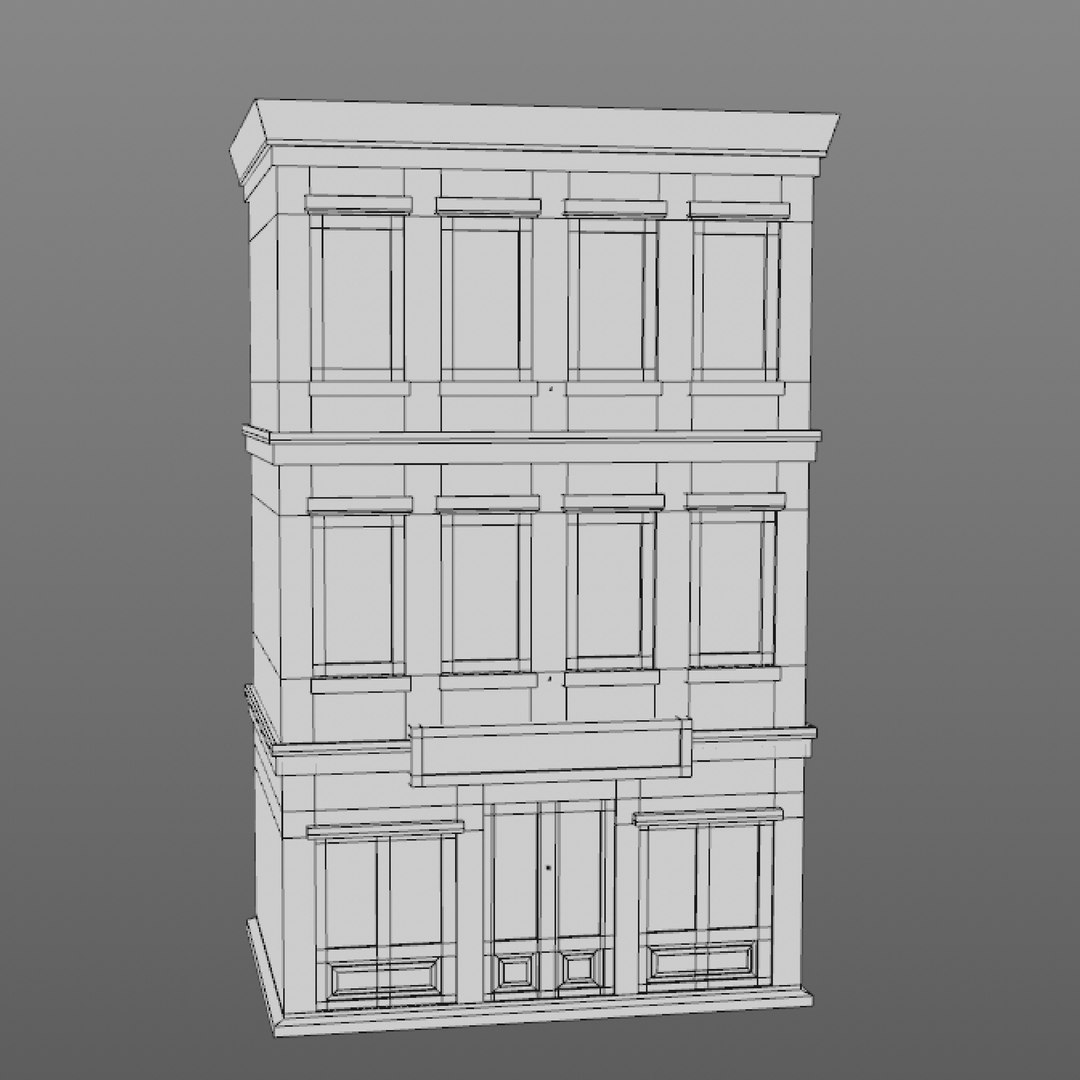 3D Cartoon Building Bank Model - TurboSquid 1404133