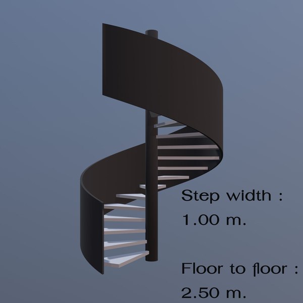modelo 3d Spiral stair 2023-0002 - TurboSquid 2079180