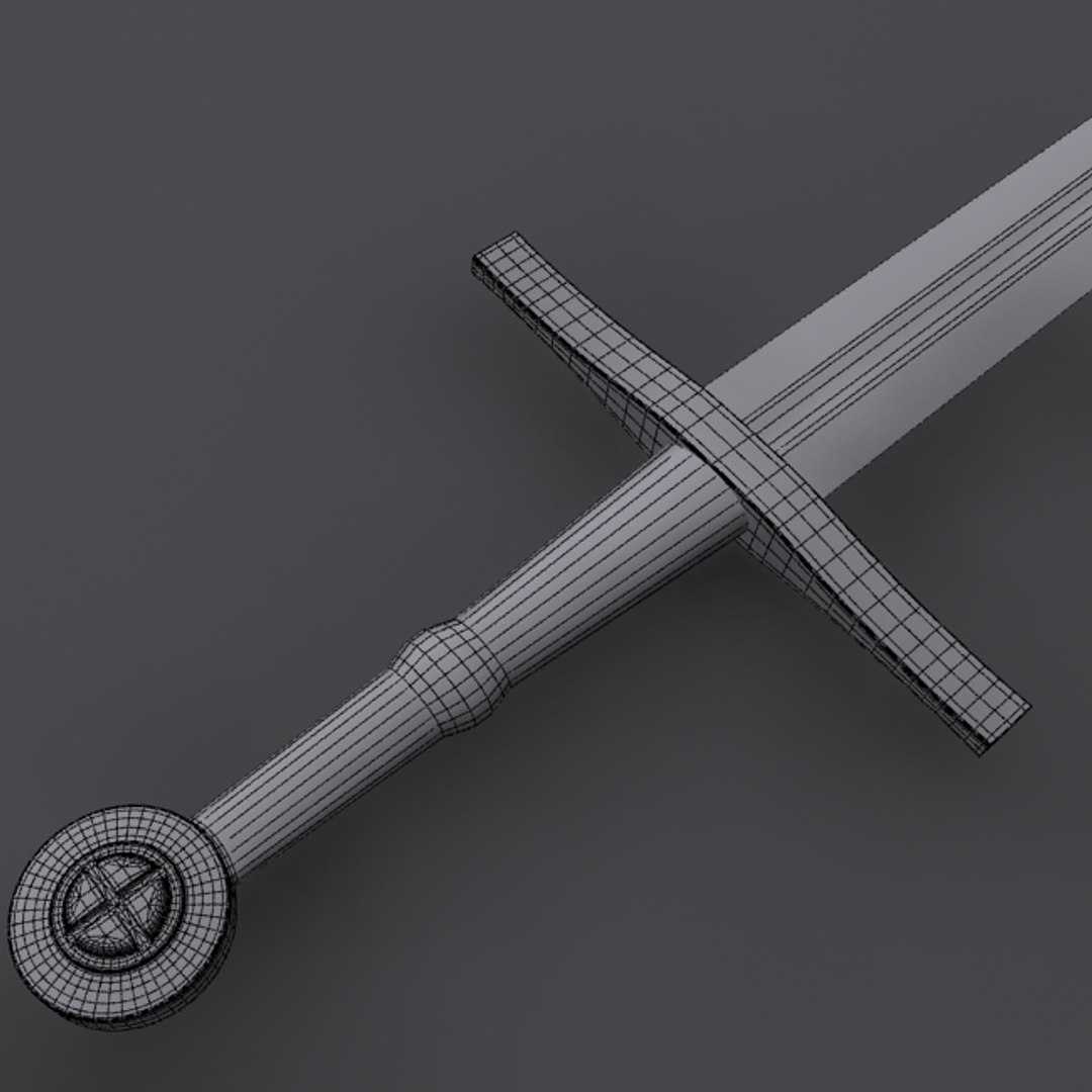 3d Model Medieval Templar Sword