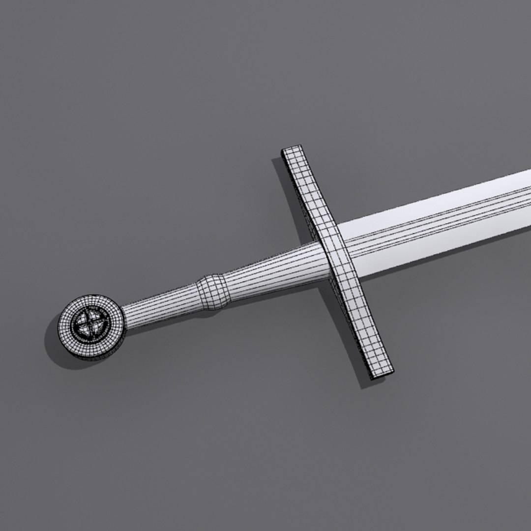 3d Model Medieval Templar Sword