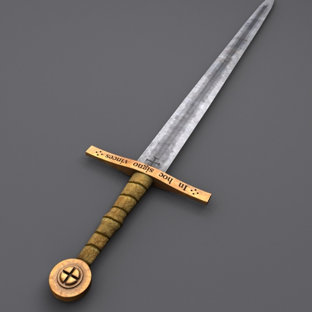 3d Model Medieval Templar Sword
