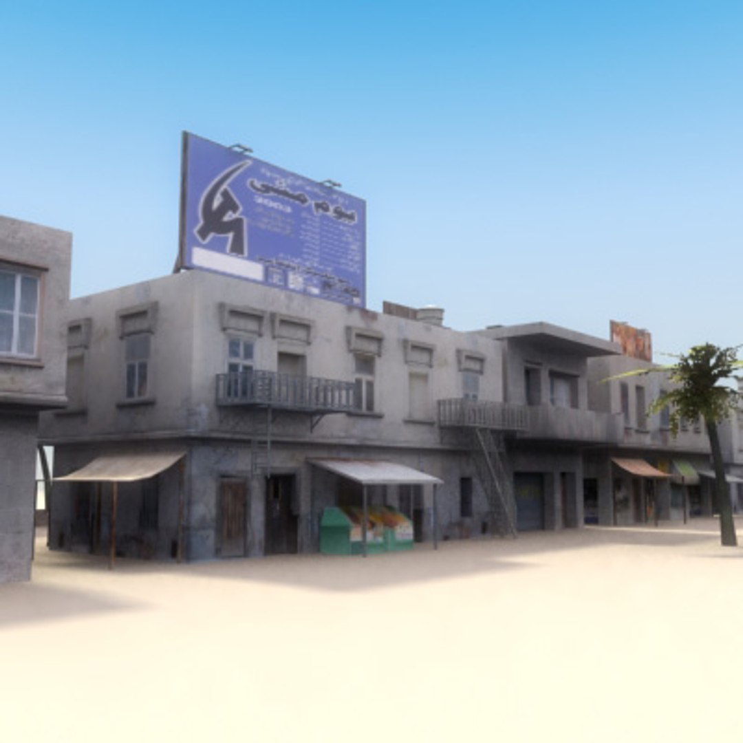shop buildings 3d max