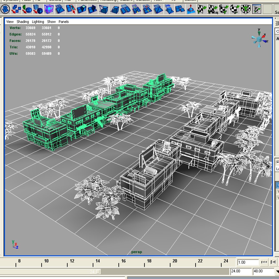 shop buildings 3d max