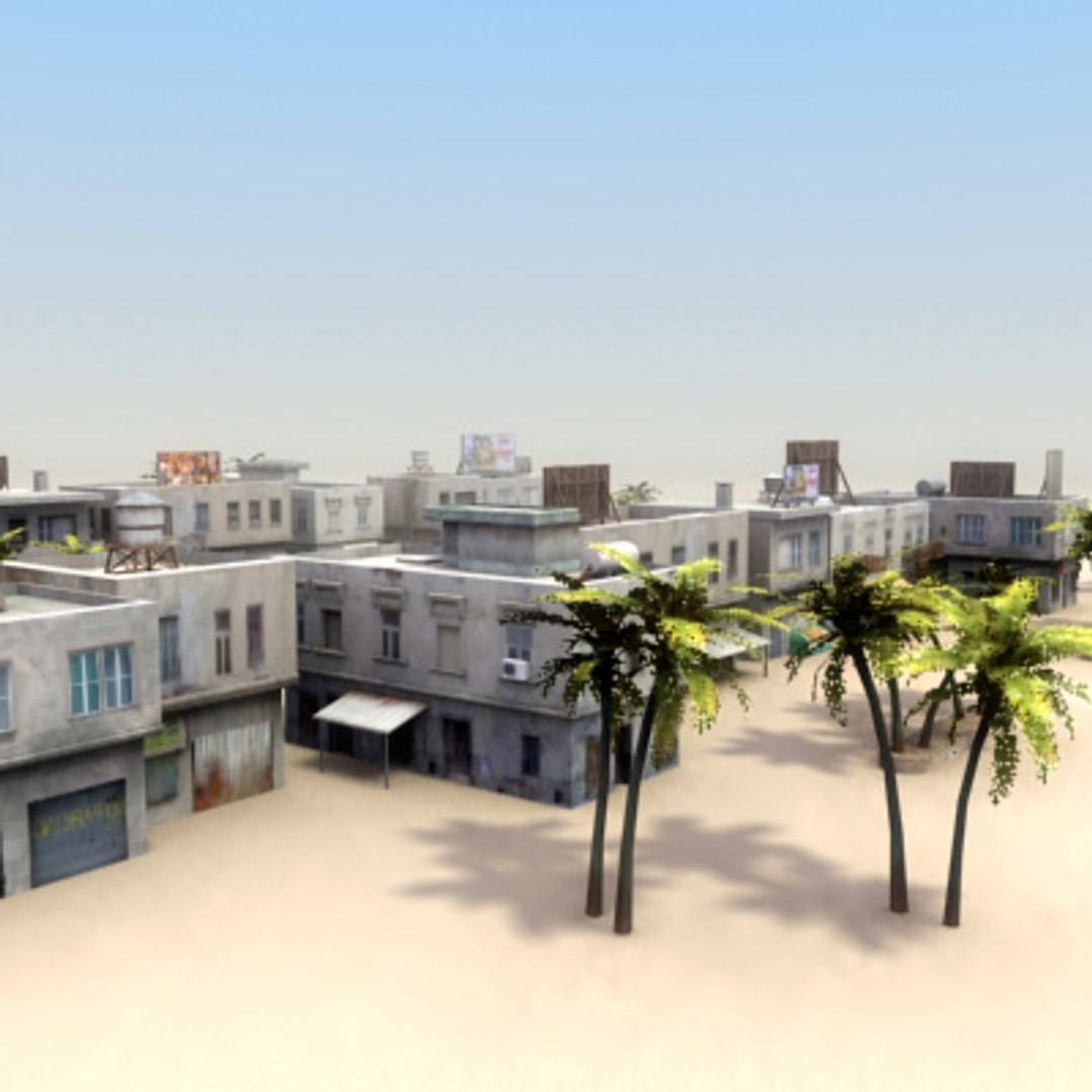 shop buildings 3d max