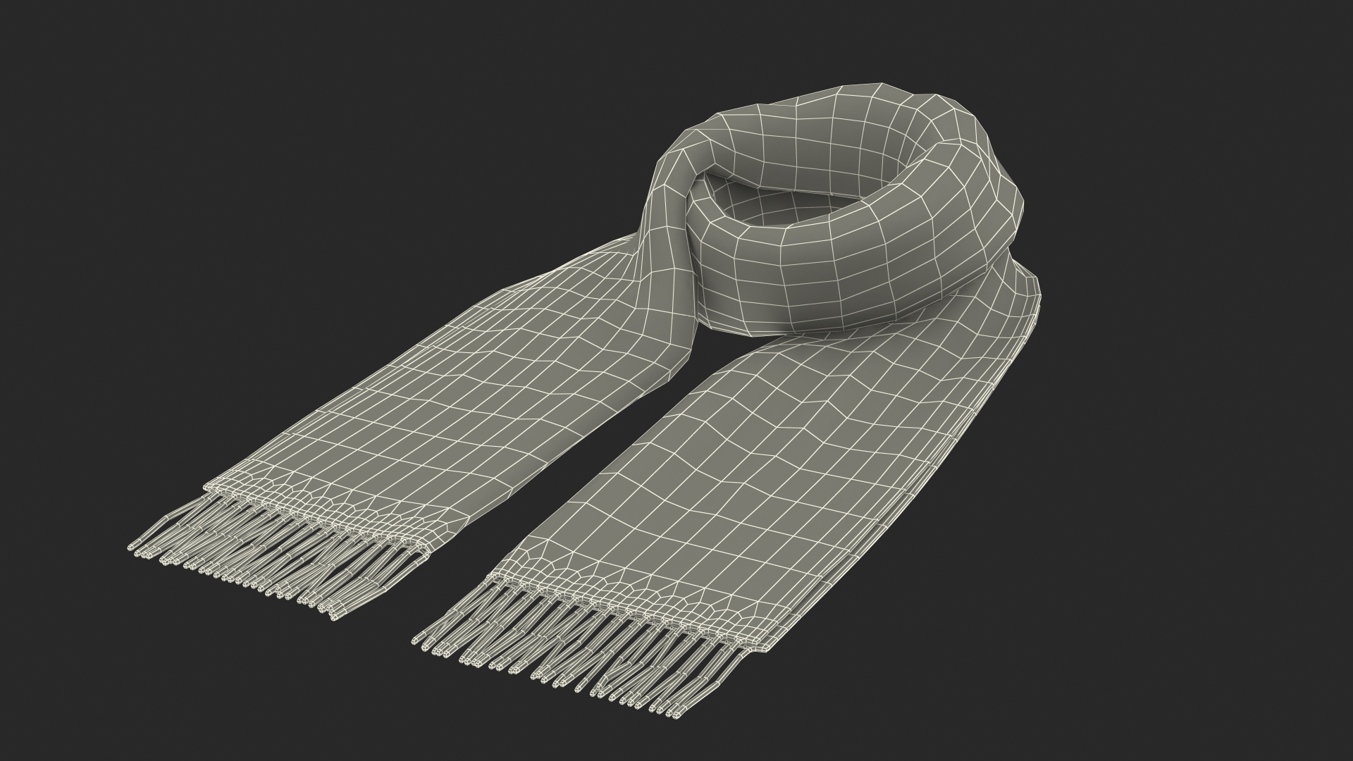 Rolled Fringed Beige Check Scarf 3D Model - TurboSquid 2113726