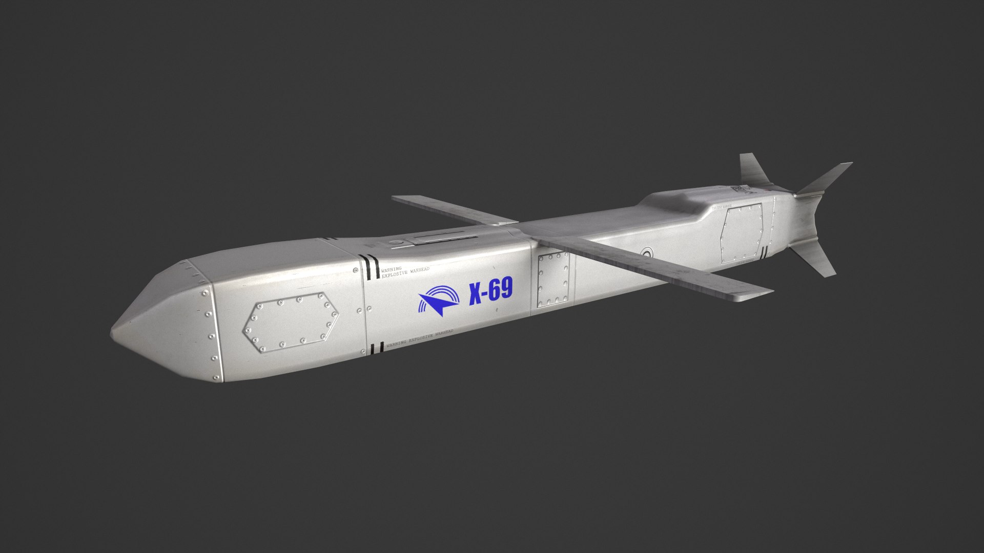 X-69 Cruise Missile 3D Model - TurboSquid 2293507